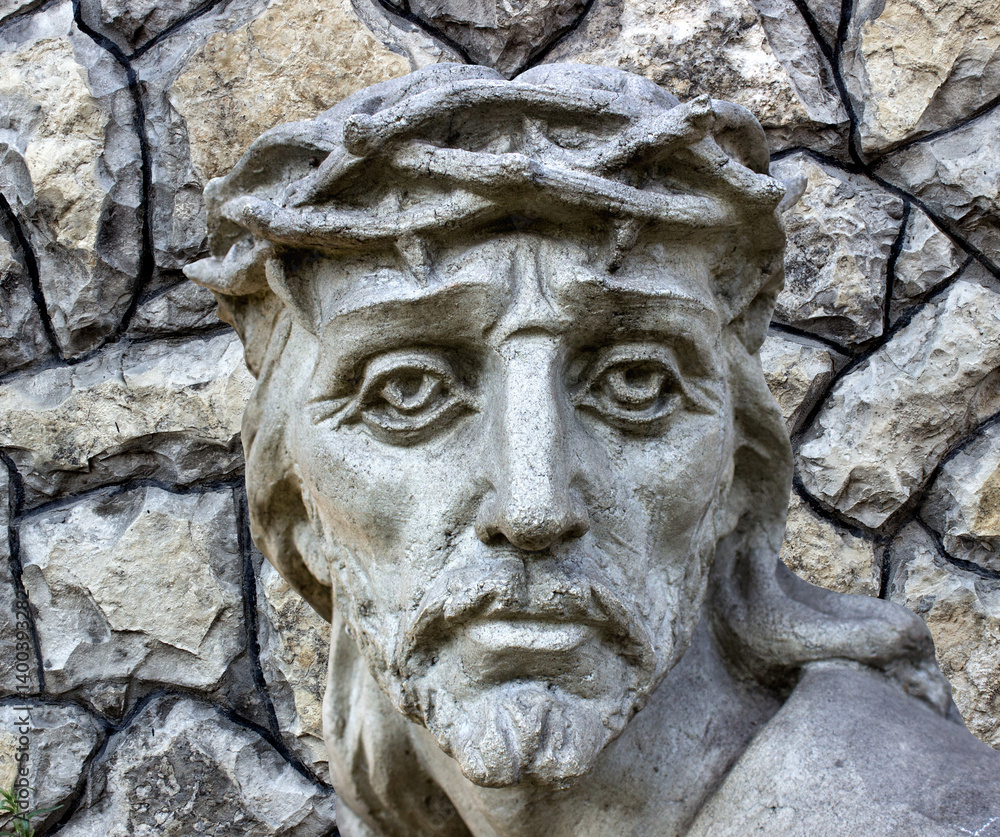 Jesus Christ under the weight of the cross. The suffering and death of ...