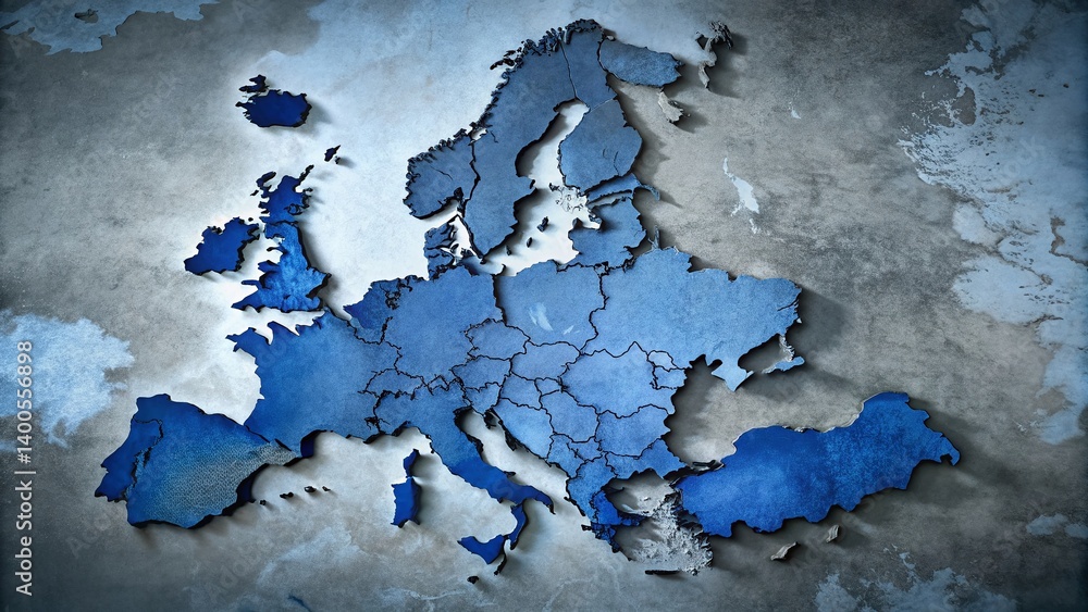 Double Exposure: Europe Map, NATO vs Non-NATO, Russia-Ukraine Conflict ...