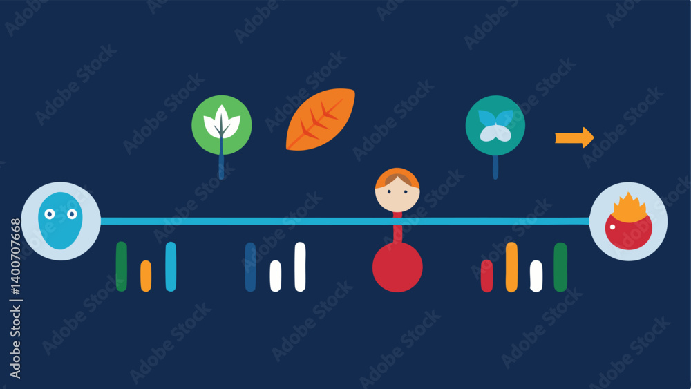 Timeline of Changes A timeline graphic showing a sequence from birth to ...