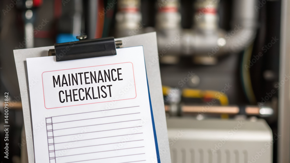 maintenance checklist is essential for ensuring proper functioning of ...