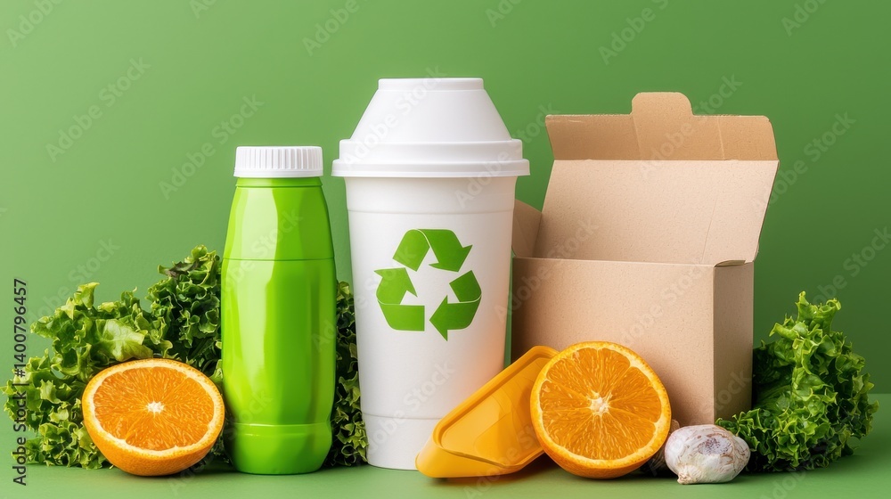 Sustainable eco-friendly food packaging and drinks containers with ...