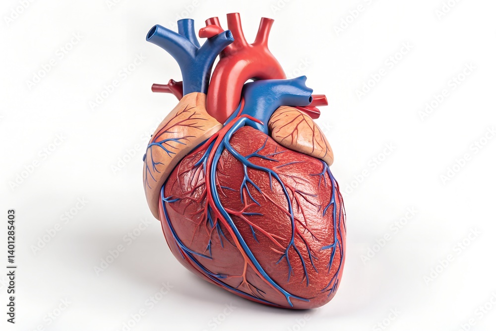 Detailed Anatomical Heart Model: A Color-Coded Visual Guide to ...