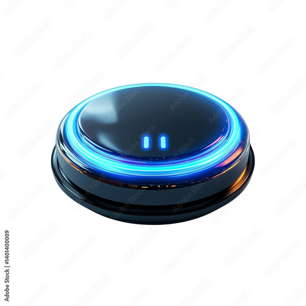 Wireless charging car fuel cap with energy aura on plain white ...