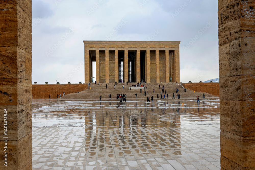 Anitkabir is the mausoleum of the founder of Turkish Republic, Mustafa ...