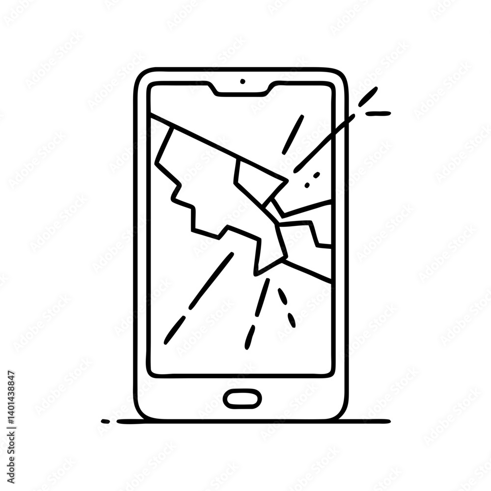 Стоковое векторное изображение «fake broken screen icon, fake broken ...