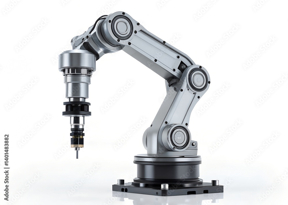 Robotic Arm in Modern Industry: A powerful robotic arm, a symbol of ...