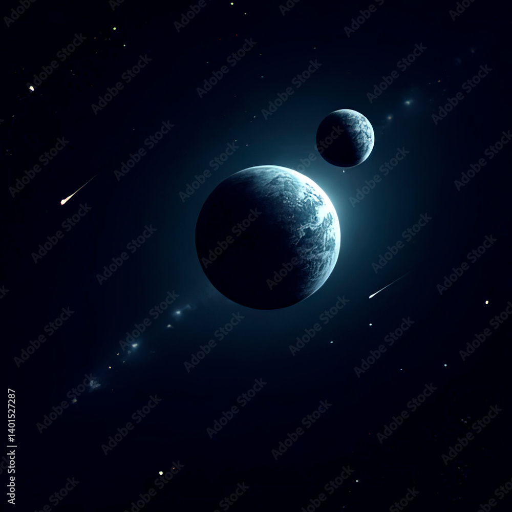 Solar system planets isolated illustration.created with the help of ...