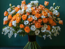 Two Orange Freesia Flowers Free Stock Photo - Public Domain Pictures
