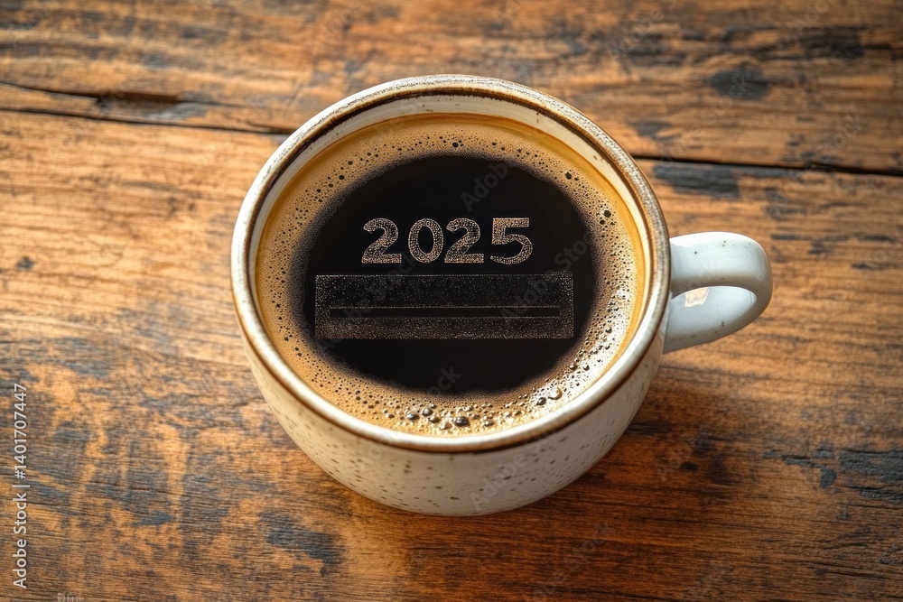 Coffee Art 2025 Countdown Success Strategy Stock Photo | Adobe Stock
