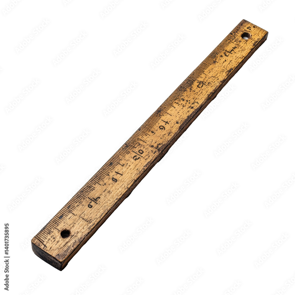 ultra realistic uhd photo of Wooden ruler on transparent background ...
