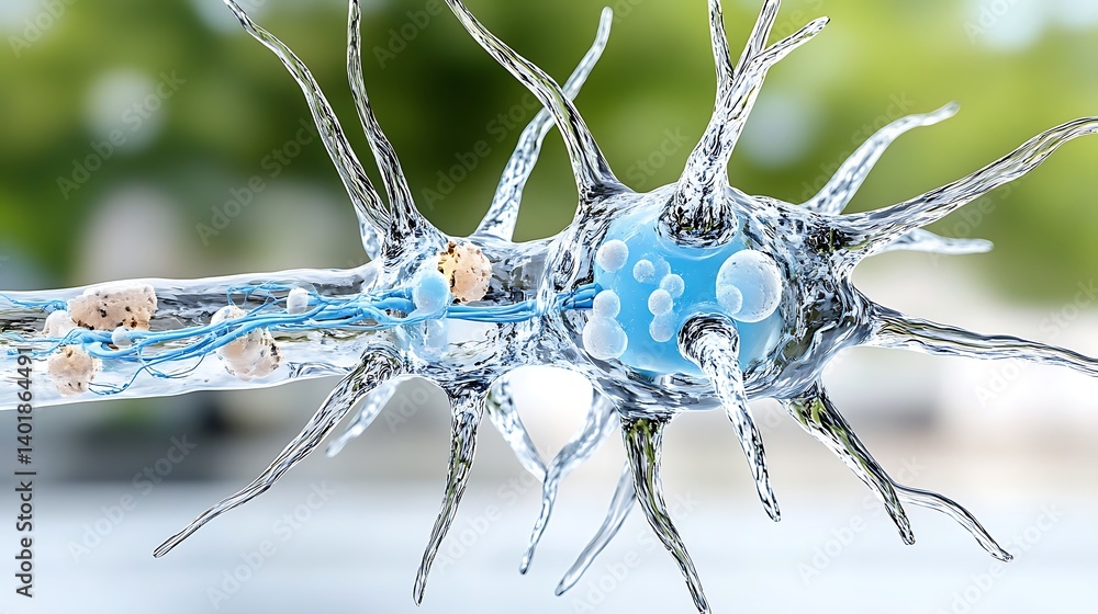 Cross Sectional View of Peripheral Nerve Showing Endoneurium and Nerve ...