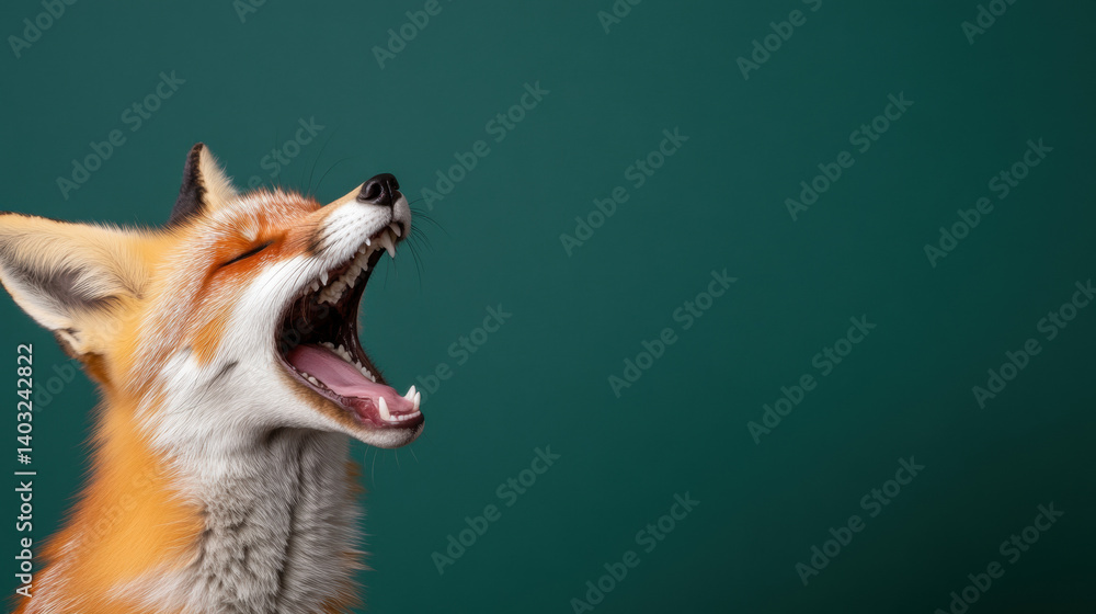 Animals with scary teeth, A growling red fox displaying its teeth on a ...
