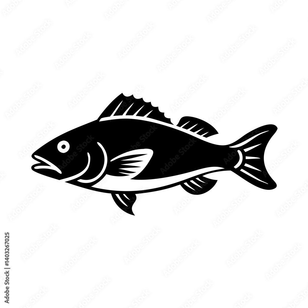 red drum redfish icon, red drum redfish silhouette vector illustration ...