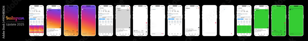 Instagram post story reels mockup template with updated 2025 grid size ...