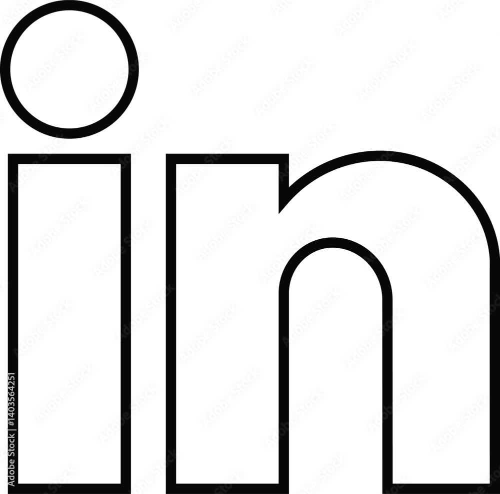 Linkedin mobile app icon and logo on transparent background, vector ...