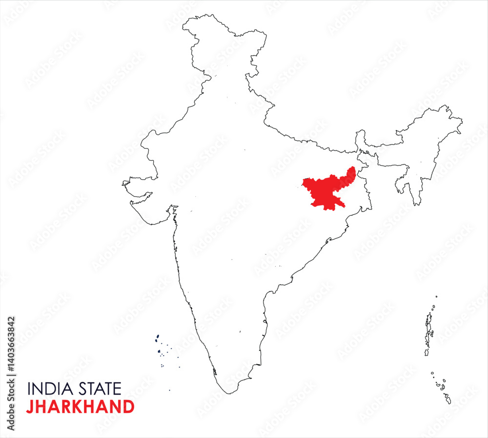 Map of Jharkhand, Map of Jharkhand with Indian Map, Jharkhand state of ...