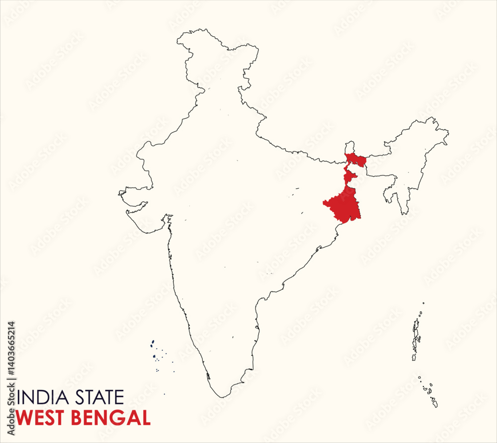 Map of West Bengal, Map of West Bengal with Indian Map, West Bengal ...