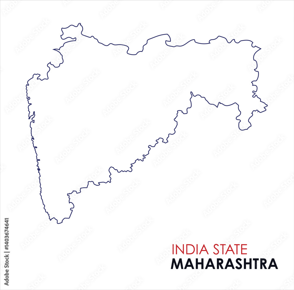 Map of Maharashtra, Outline Map of Maharashtra with Indian Map, Maharashtra state of India ...