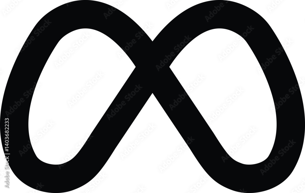 Meta logo icon. Vector isolated on transparent background. Rebrand of ...