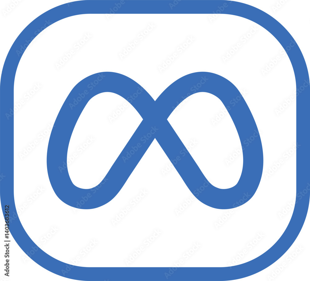 Meta logo icon. Vector isolated on transparent background. Rebrand of ...