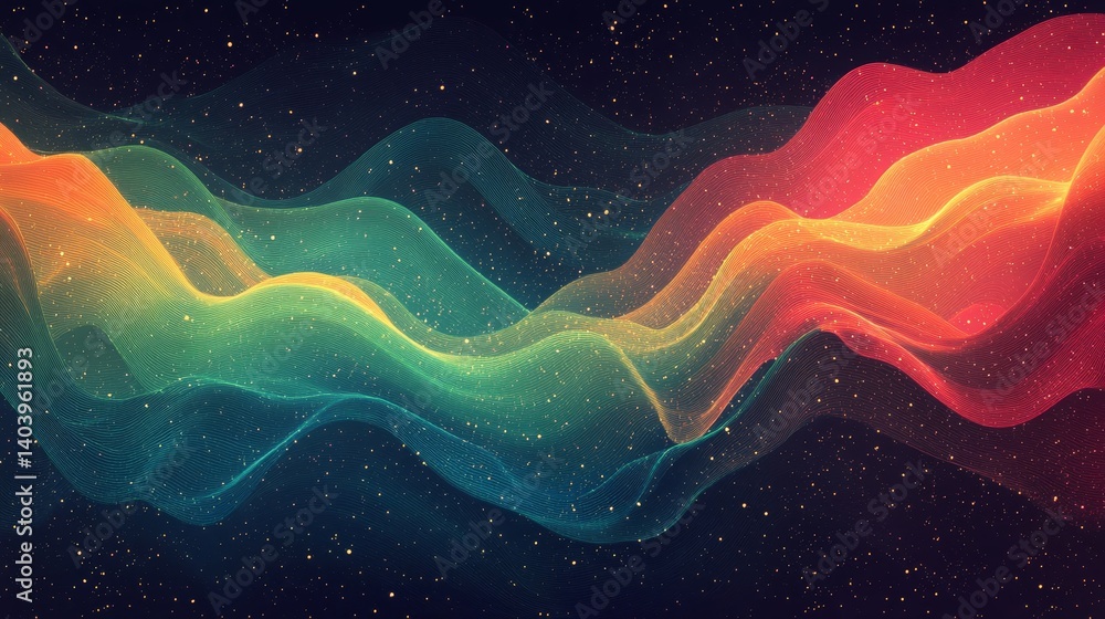 Vibrant VHS style rainbow teal white psychedelic grainy gradient color ...