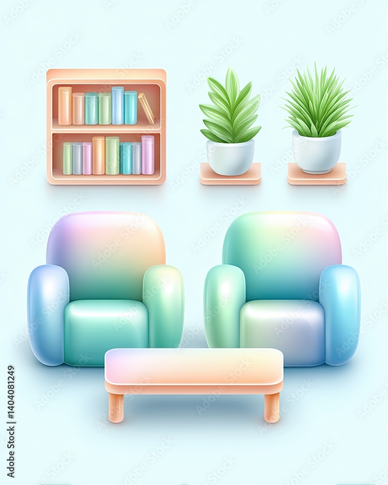 Modular furniture layout ideas for flexible interiors, Stylish pastel ...