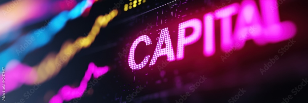 Neon Fintech Evolution Dynamic Digital Capital Dashboard Showcasing ...