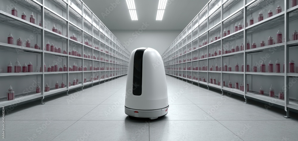 Autonomous mobile robot delivering medications from hospital pharmacy ...