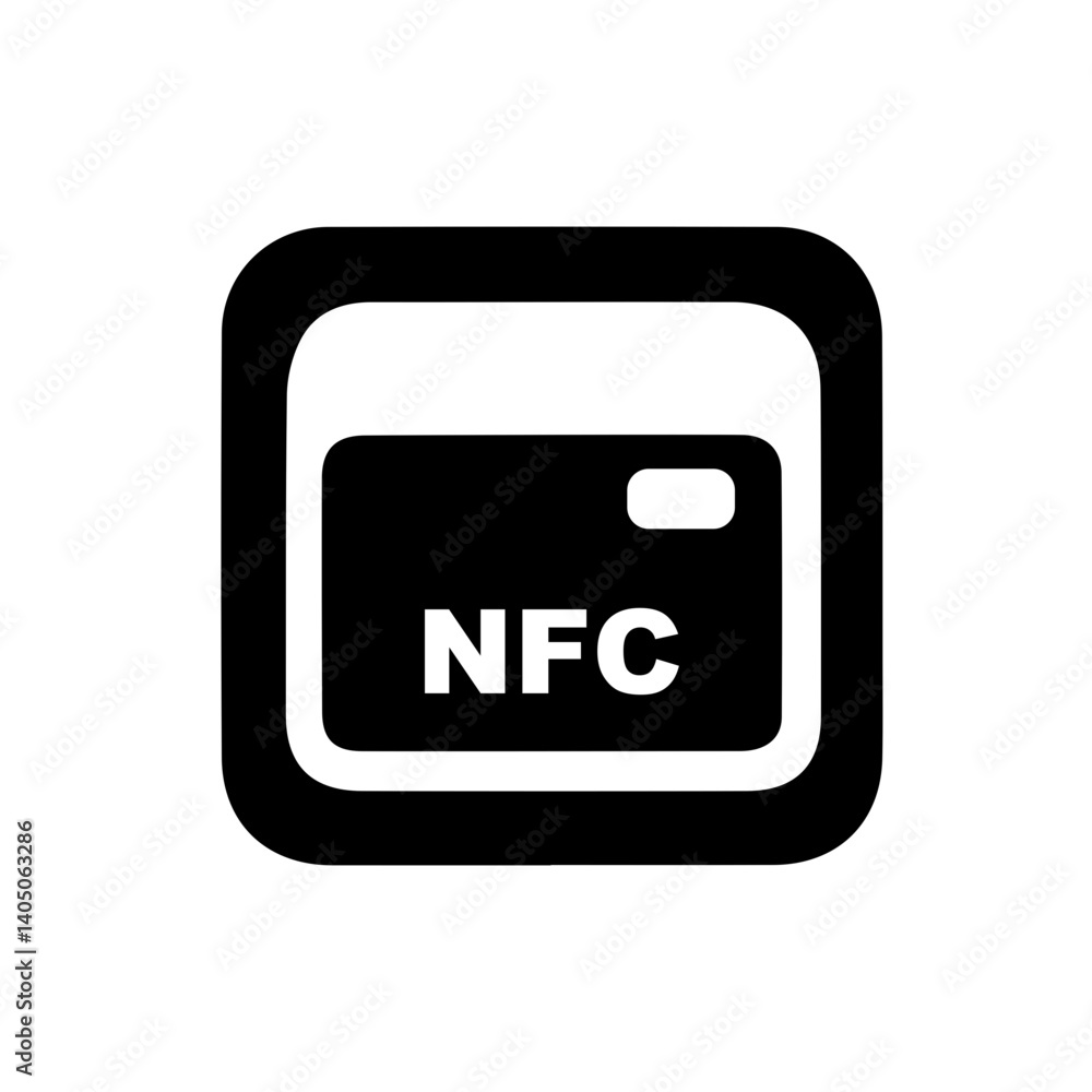 Wireless payment NFC WiFi network logo icon with transparent background ...