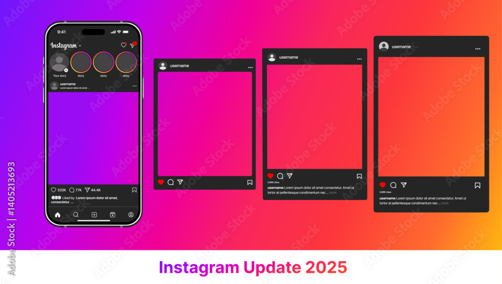 instagram new grid size template update 2025, Instagram social network ...