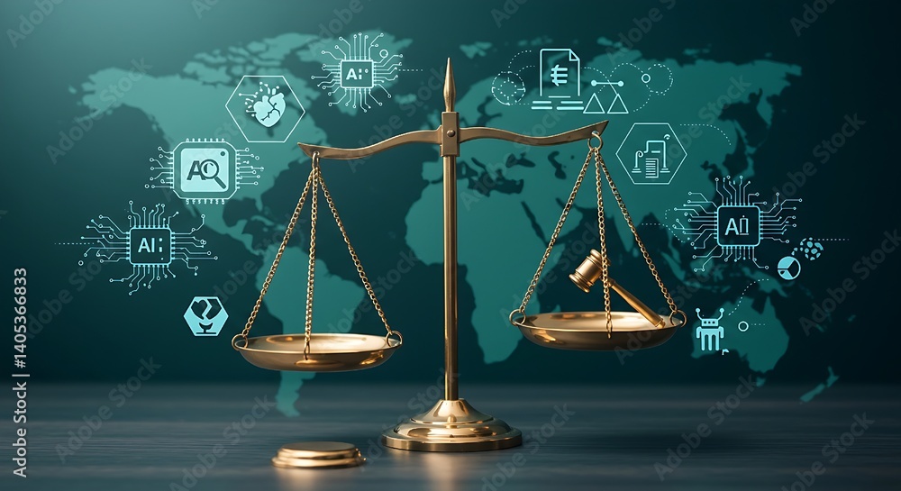 Artificial Intelligence Ethics and Law – Symbolic Representation of AI ...