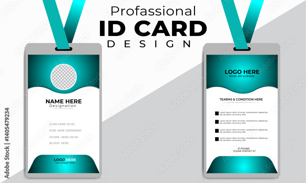 Professional modern and creative id card design template for ...