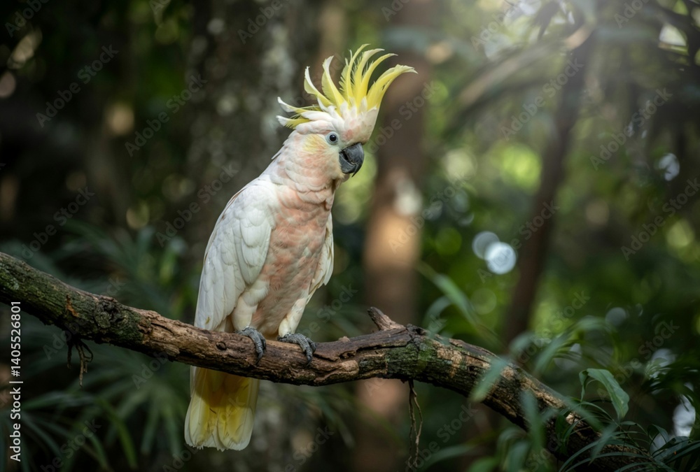 The Philippine cockatoo (Cacatua haematuropygia) is a critically ...