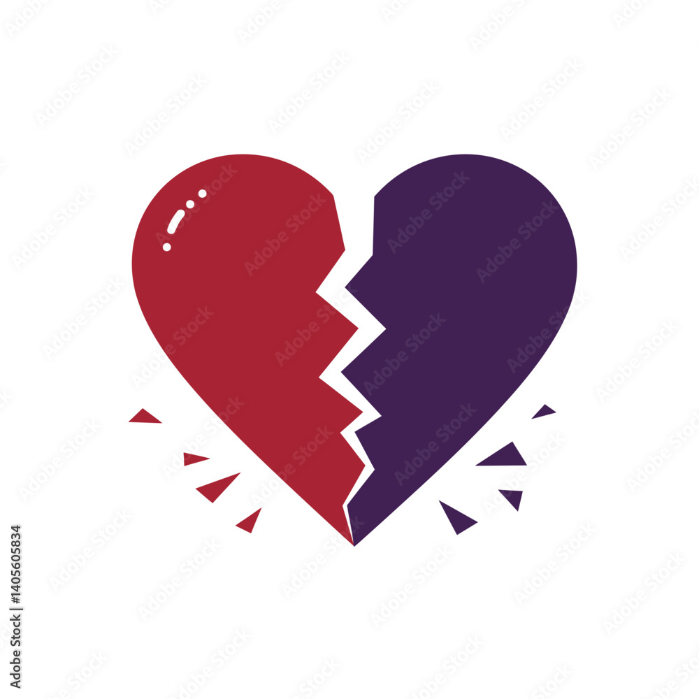 Broken Heart Symbol: A simple yet powerful illustration of a broken ...