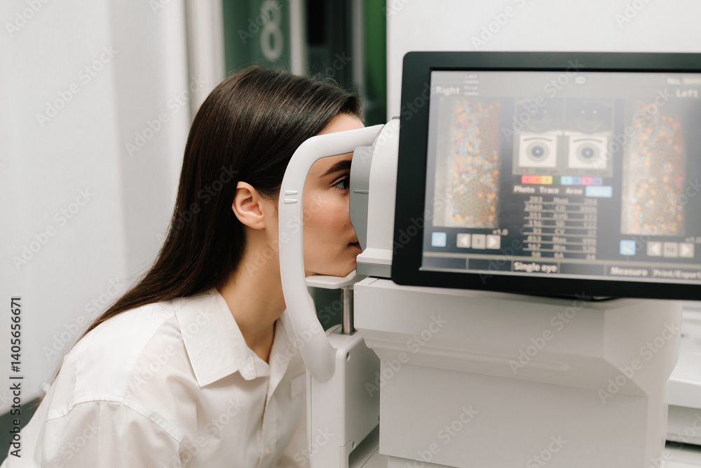 Stock-Foto „Retinal scans on display, assisting in early diagnosis of ...