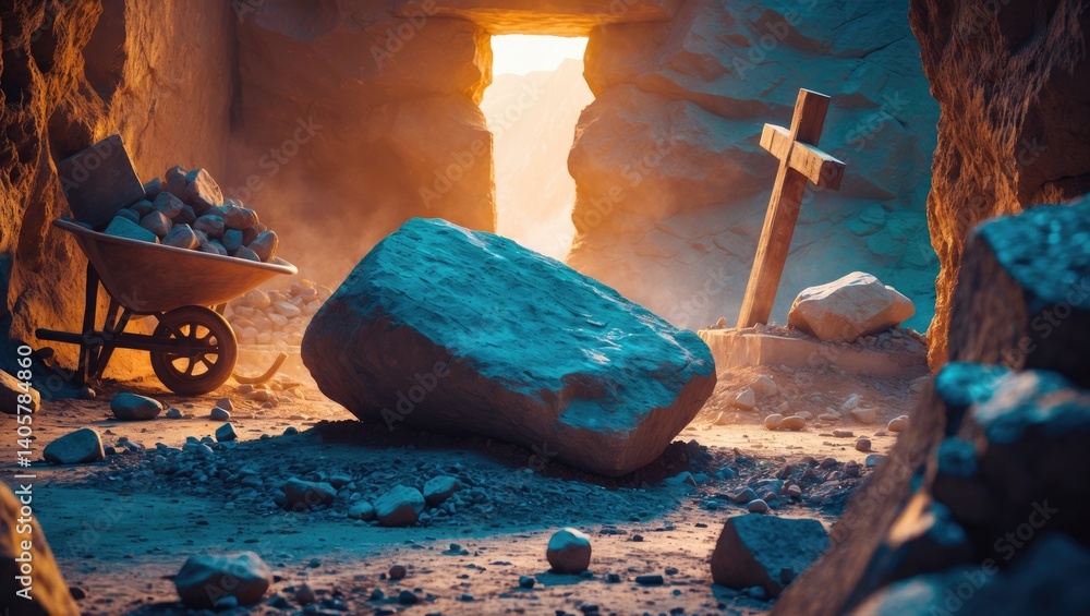 Christian themes of Christmas and Easter. Timeline of existence. Born ...