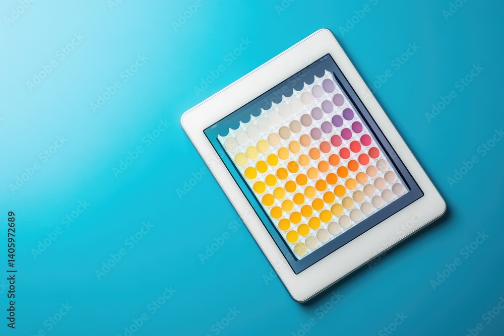 Digital Tablet Displays Ishihara Test Plate for Color Vision Assessment ...