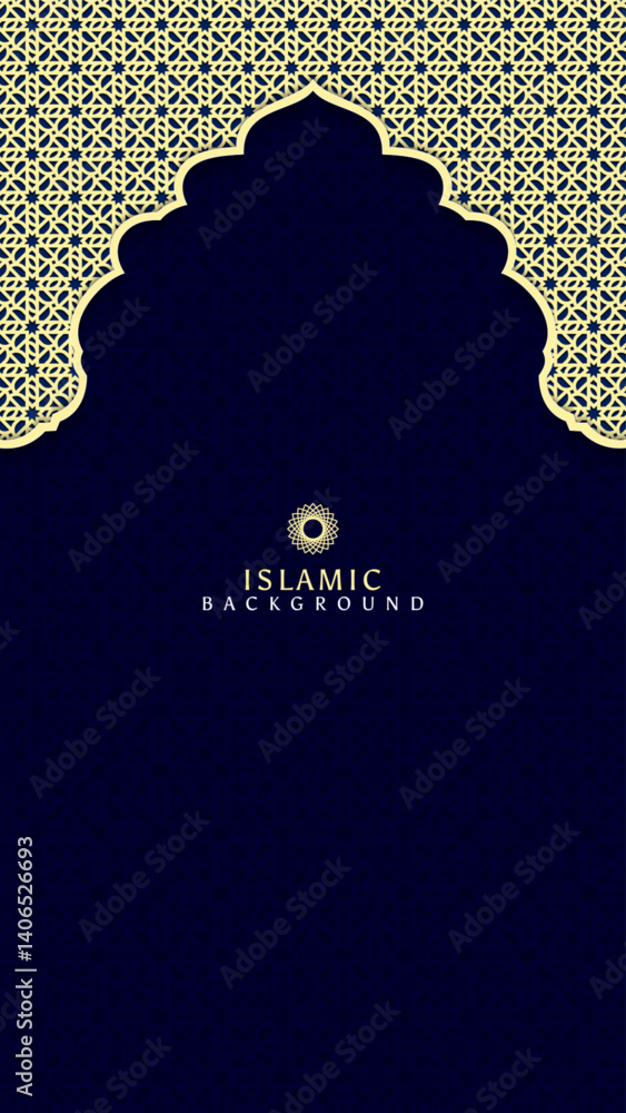 Blue decorative islamic background Stock Vector | Adobe Stock