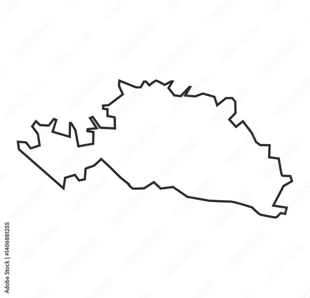 beed District vector outline map illustration Stock Vector | Adobe Stock
