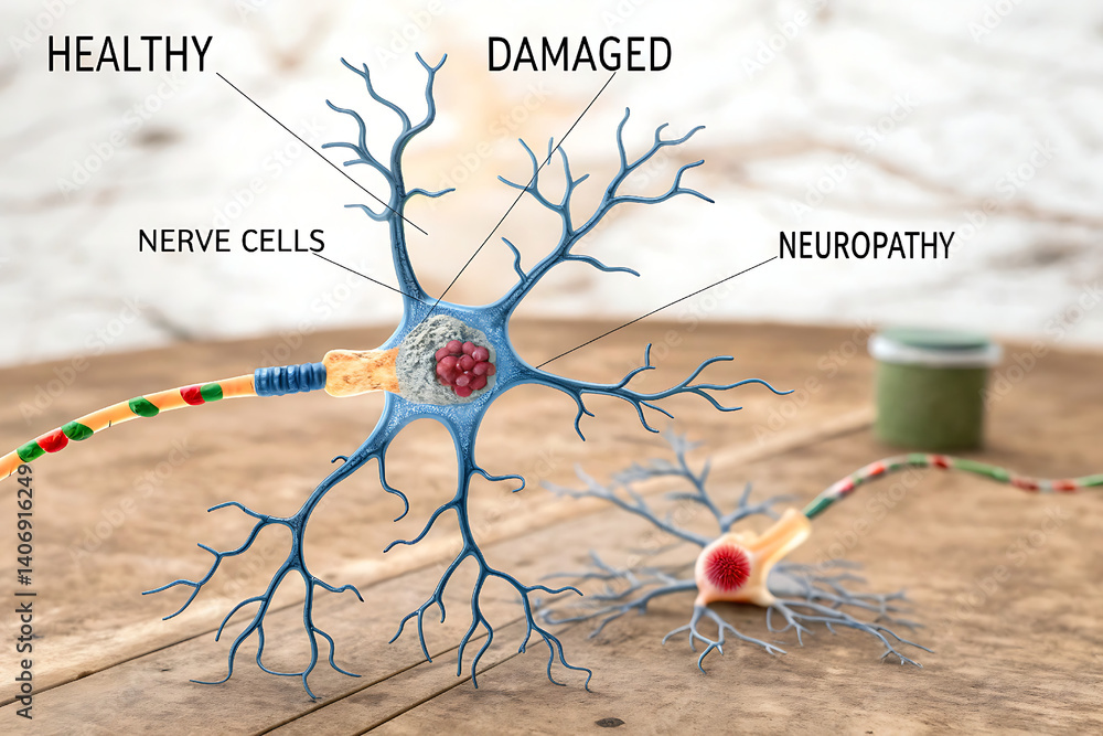 dna strand on the white background, Human Neuron Structure Diagram ...
