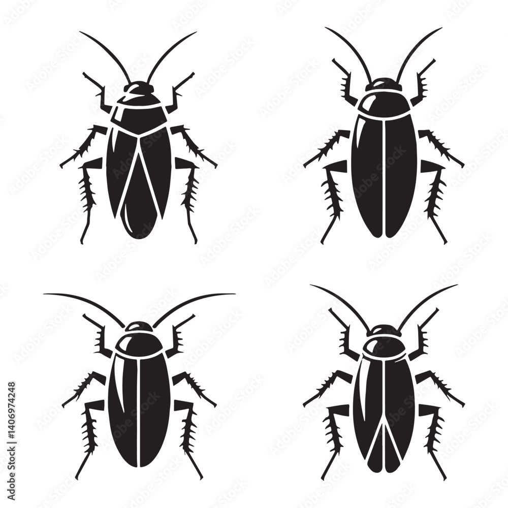 Undeterred Cockroach silhouette, pushing forward in the darkest spaces ...