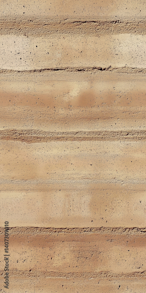 seamless rammed earth clay texture tile top view natural red brown ...