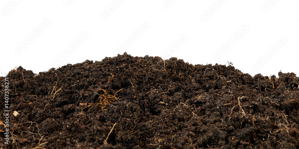 humus soil bottom border pile isolated on white or transparent png ...