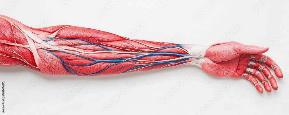 Human forearm anatomy radiology nerve physiology skeletal concept ...