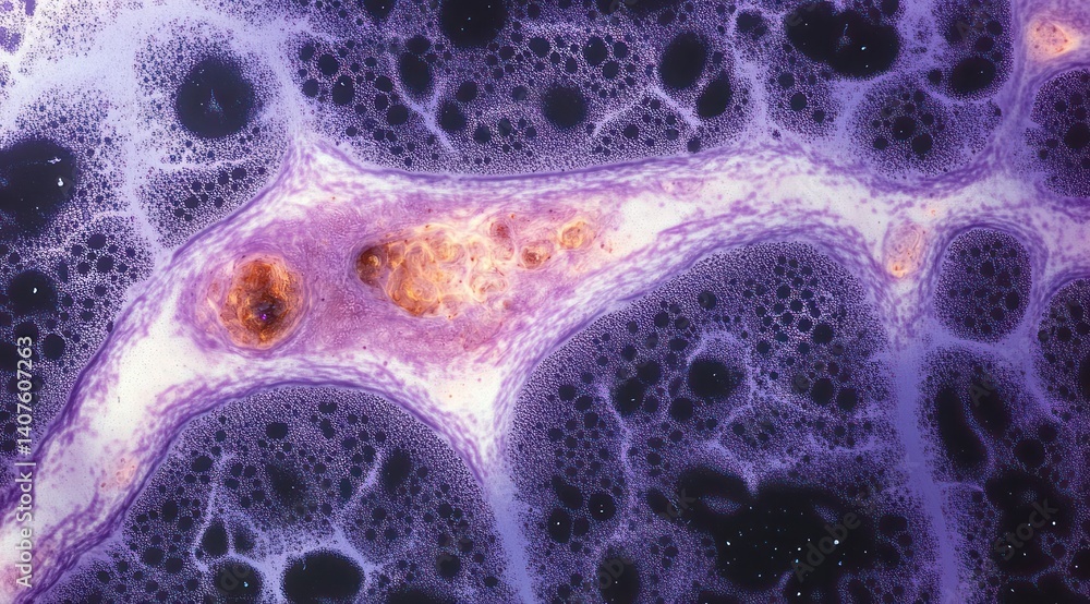 Foto de Stock Human Brain Tissue Microscopy Abstract Expressionism ...