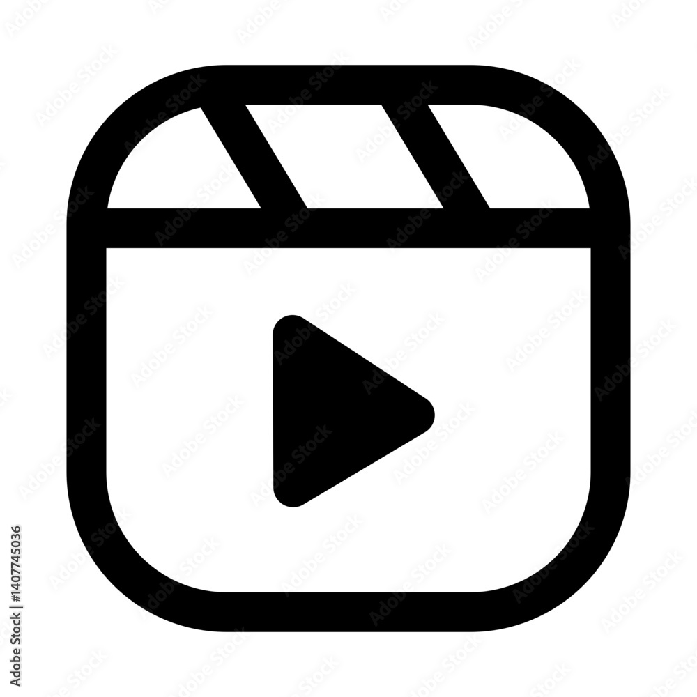 Insta Reels video icon. Instagram Reel black outline symbol transparent ...