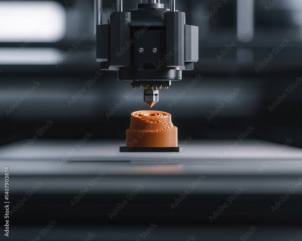 Detailed view of the slicing software interface, converting a 3D model ...