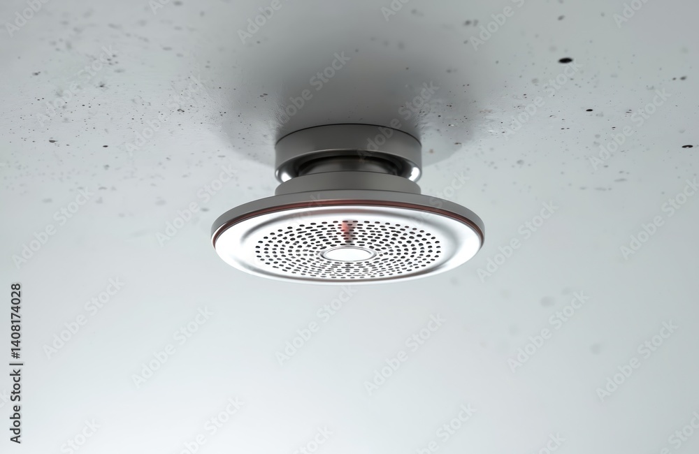 Automatic fire extinguishing system sprinkler installed on ceiling ...