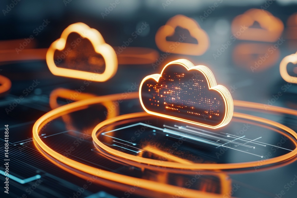 Cloud technology in modern data centers with secure online storage digital transformation and ...