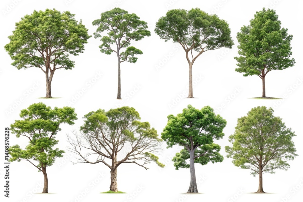 High-Resolution Collection of Diverse Tree Clip Art Perfect for Design ...